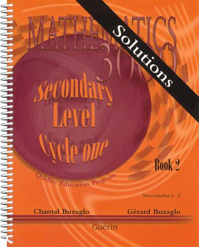 Mathematics 3000 - Secondary 2 - Solutions